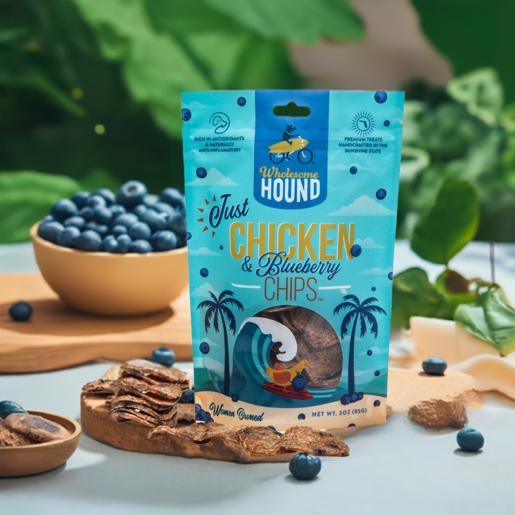 Just Chicken & Blueberry Chips 3oz – Wholesome Hound