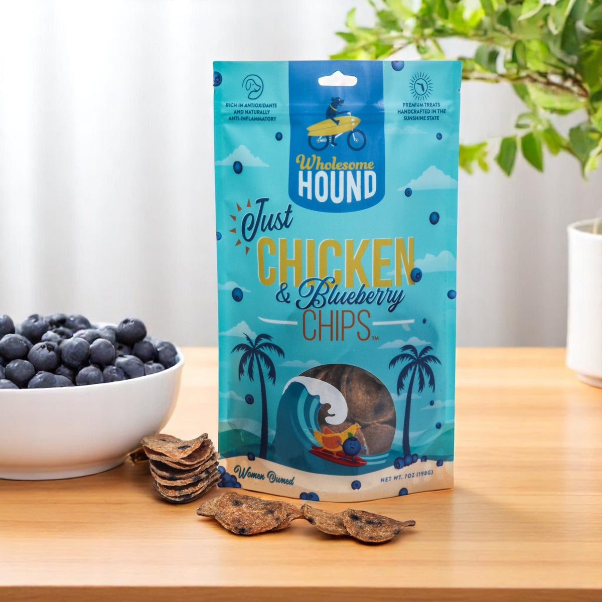 Just Chicken & Blueberry Chips 7oz – Wholesome Hound